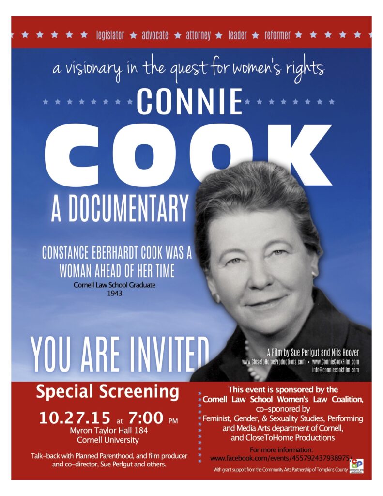 Screenings for Connie Cook: A Documentary | Connie Cook: A Documentary